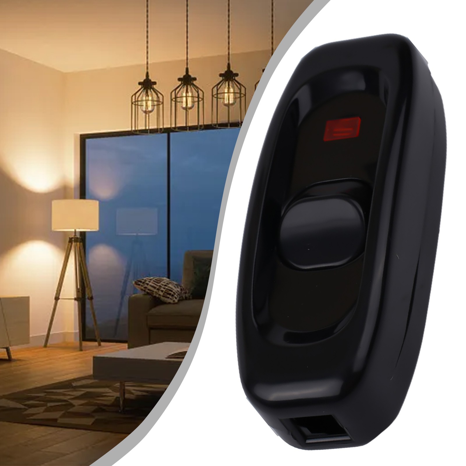 SOFEIYA 240V 10A Inline ON/OFF Button Table Lamps Desk Light Cord Cable ...