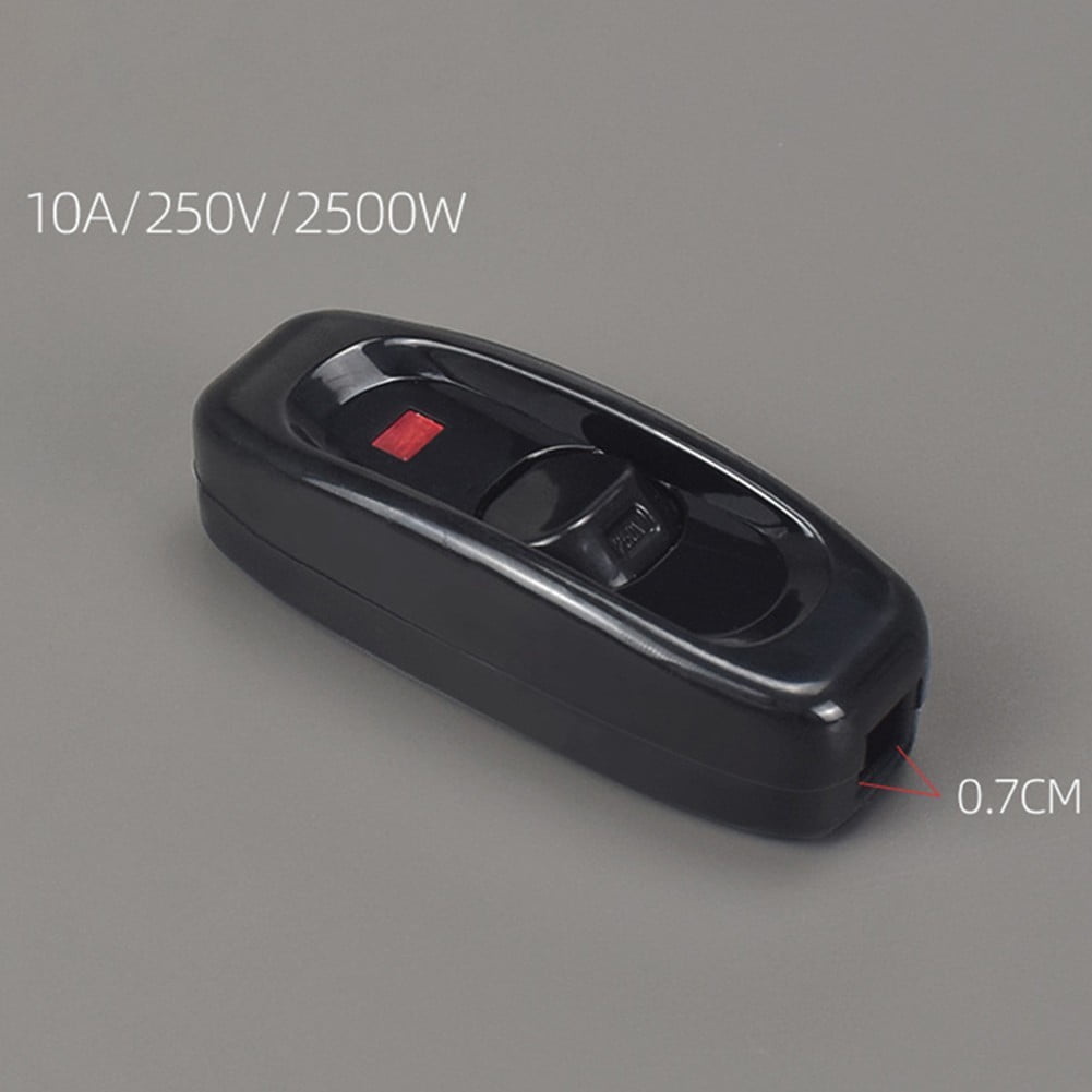 240V 10A Inline ON/OFF Button Table Lamps Desk Light Cord Cable Switch ...