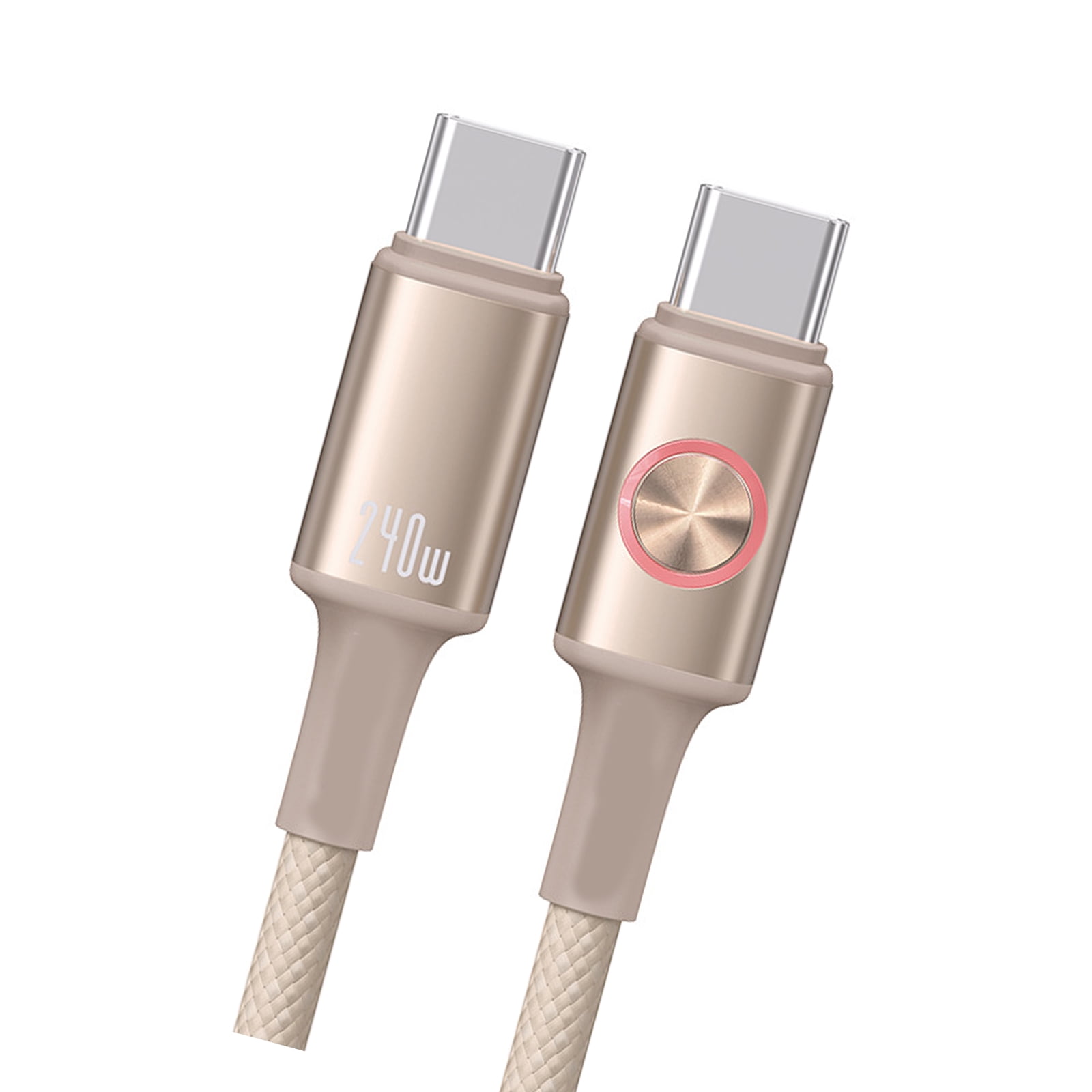 240W 60W Double Type C Fast Charging Cable With LED Indicators For ...