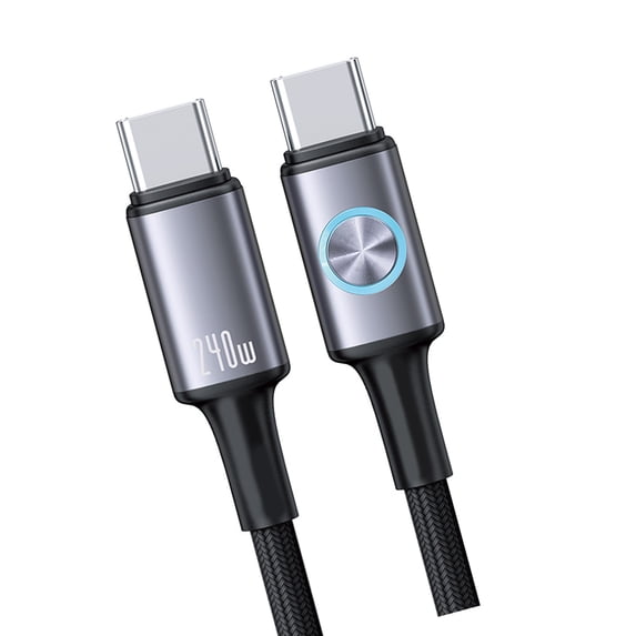 240W 60W Double Type C Fast Charging Cable With LED Indicators For ...