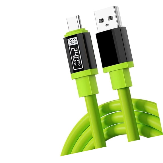 240W Fast Charging Cable With Digital Display For Laptops Phones And ...