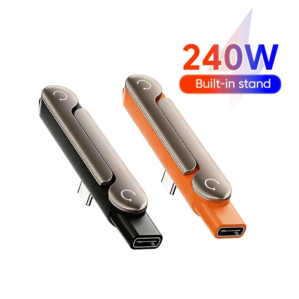 240W Stand Adapter, Type C to Type C Foldable Stand OTG Adapter, USB 2. ...