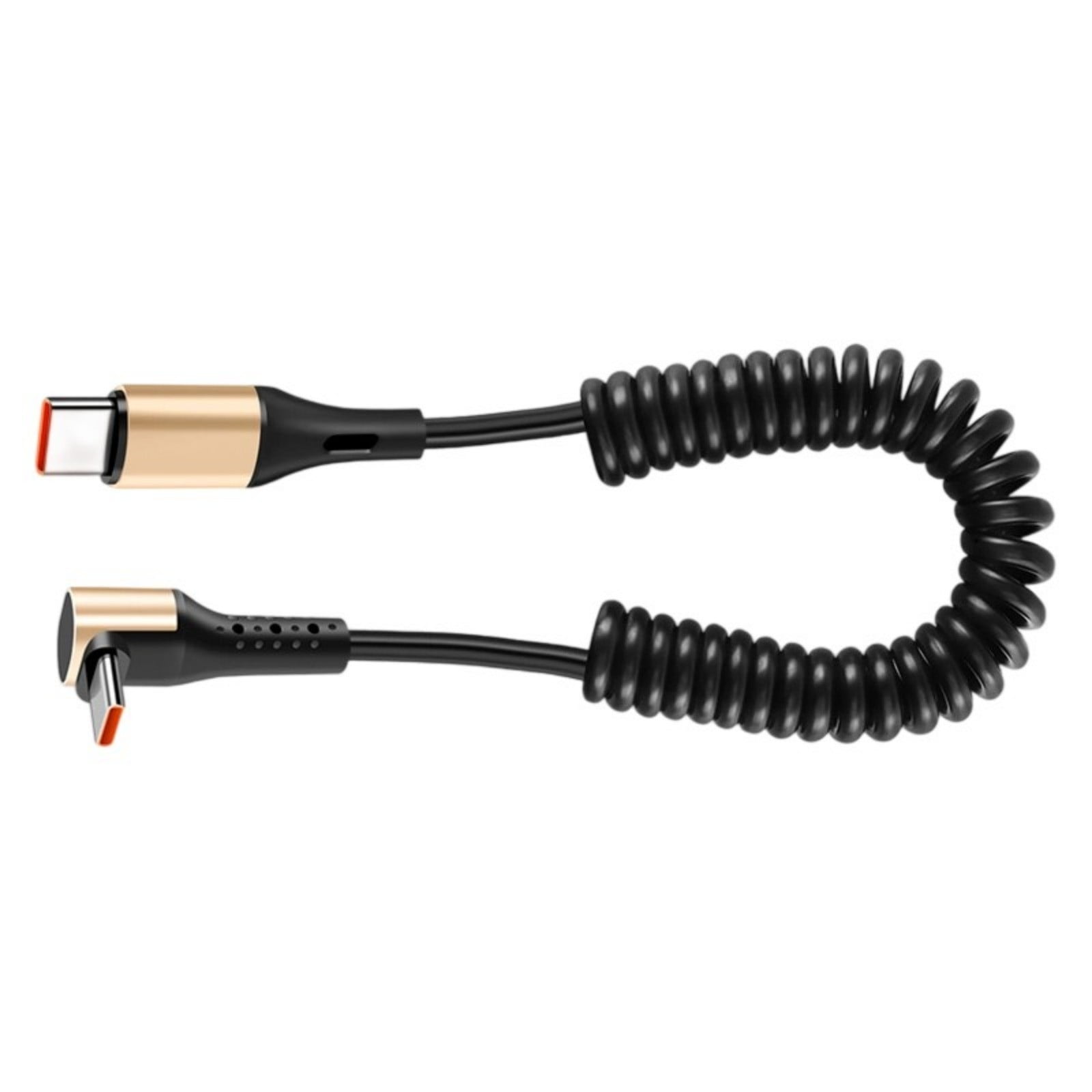 240W Super Fast Charging Cable Double USB C Spring Coil Design High ...