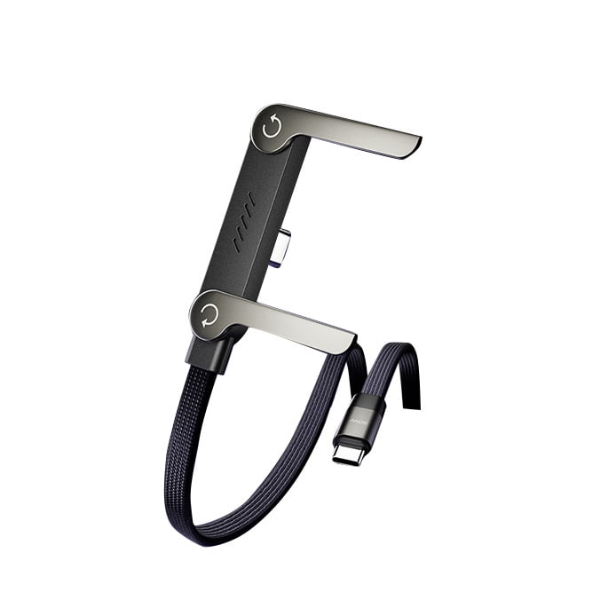 240W USB-C Charge Cable with Built-in Phone Holder: 2-in-1 Fast ...