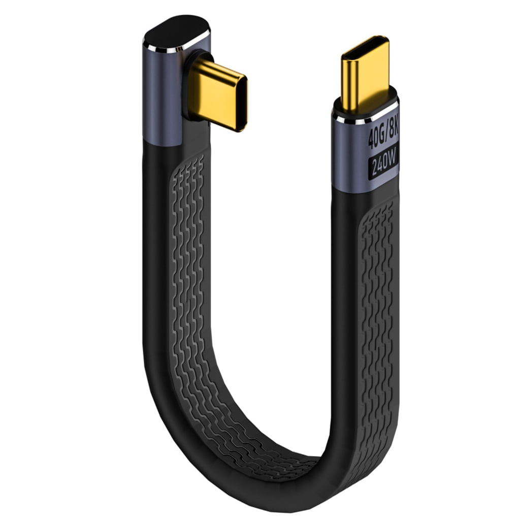 240W USB C Charging Cable 40Gbps Data Transfer Short Flexible Cord Bend ...