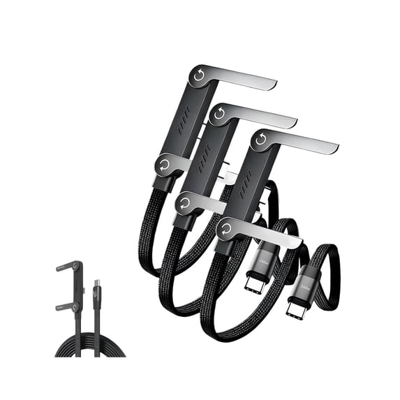 240W USB-C Sideways Phone Charger, Foldable Holder with Cord for Fast ...