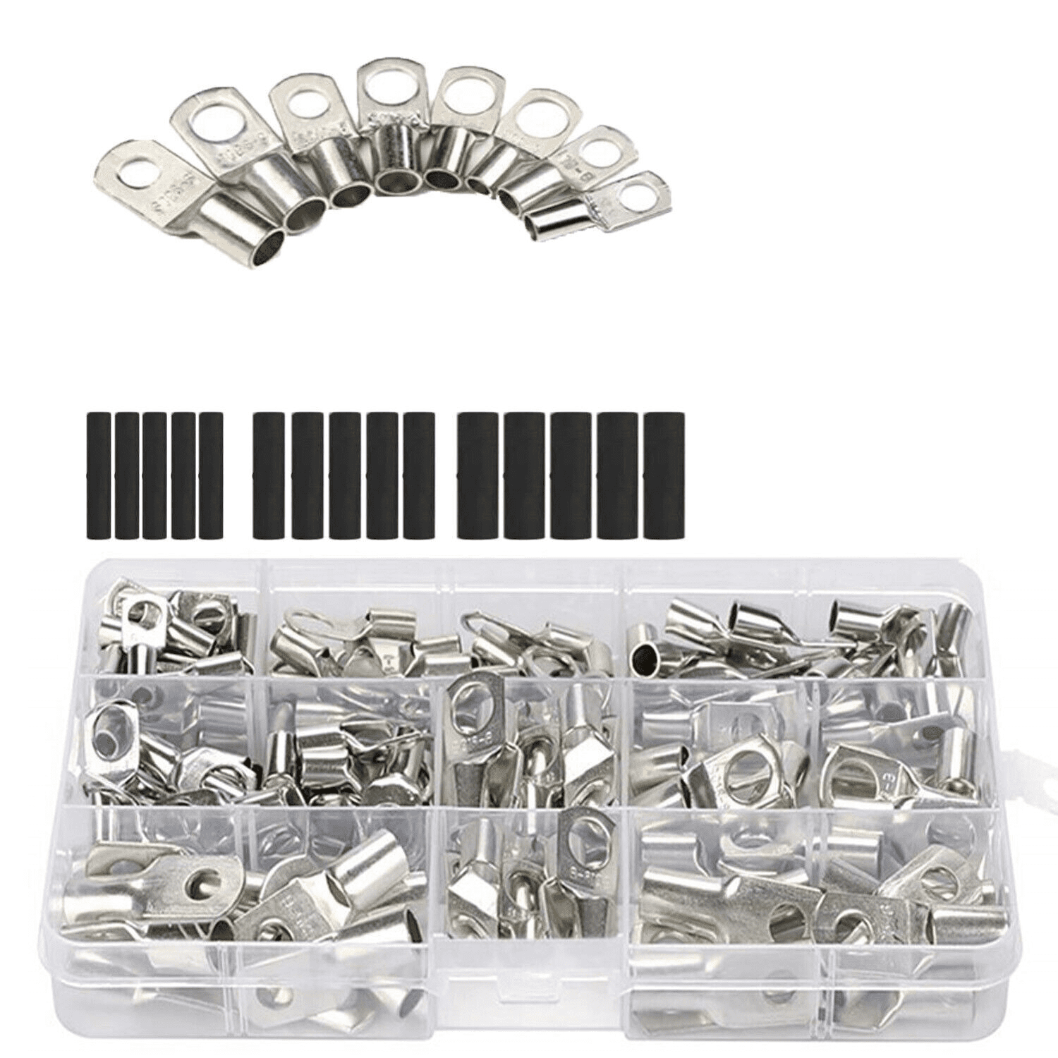 240X Cable Lugs Assortment Ring Eyelets Ring Tongues Cable Lugs Ring ...