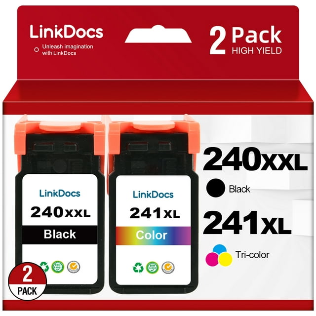 240XL Ink Cartridge for Canon 240 and 241 ink 241XL PG-240XL CL-241XL ...