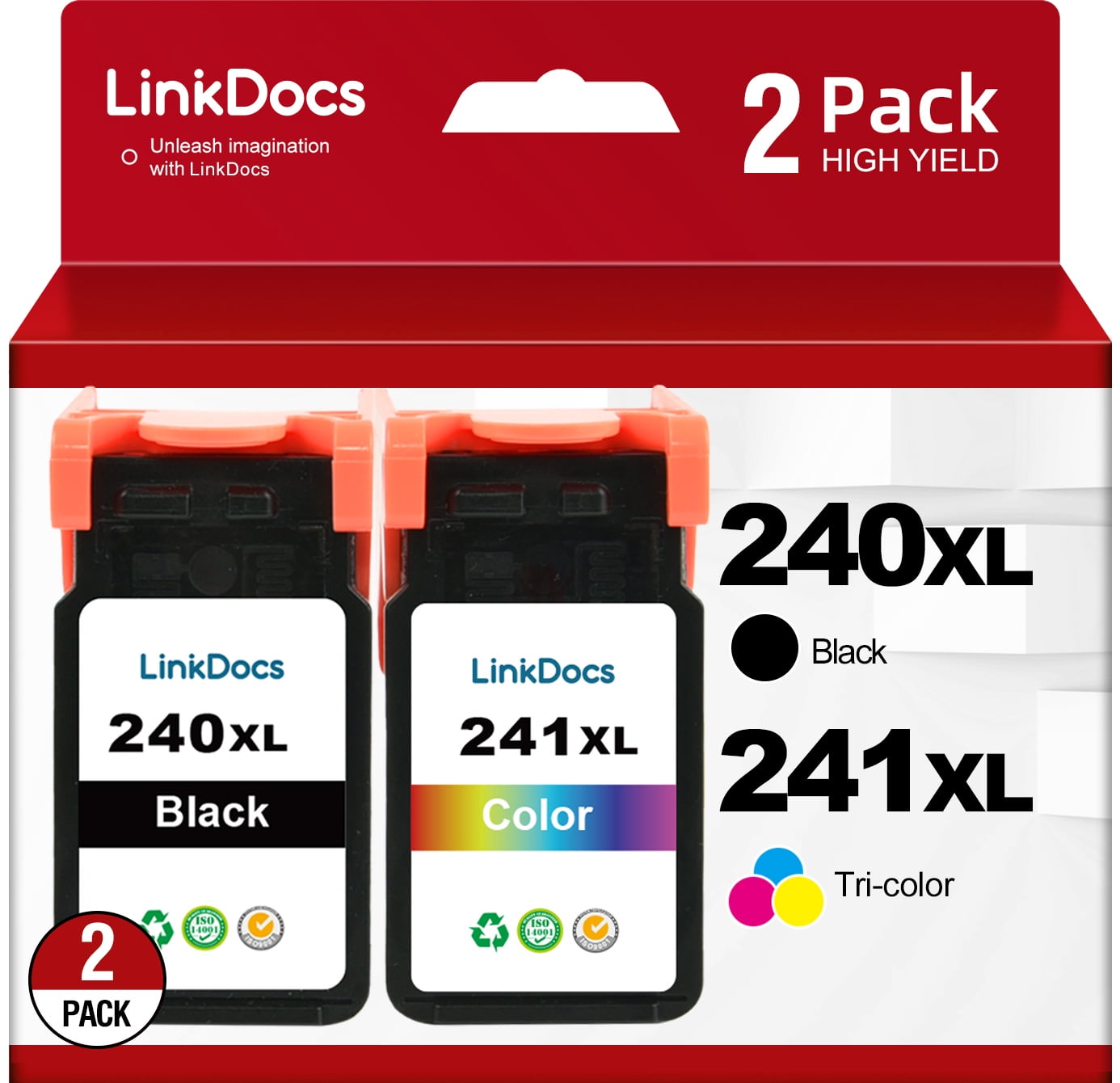 LinkDocs 240XL Ink Cartridge for Canon PIXMA MG3620, MG3520, MX452 ...