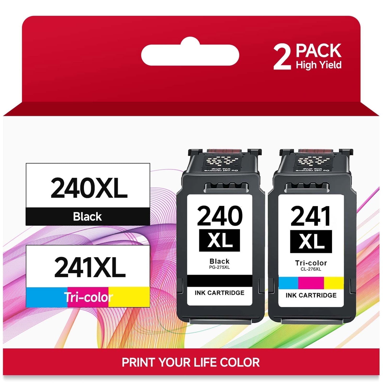240XL Ink Cartridge Compatible for Canon PG-240XL CL-241XL 241XL Combo ...