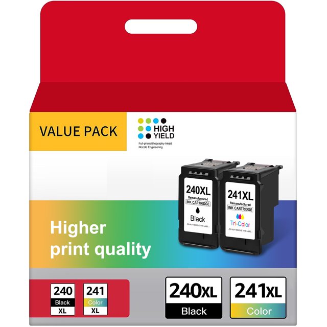 240XL and 241XL Ink Cartridge Replacement for Canon Ink 240 and 241 for ...