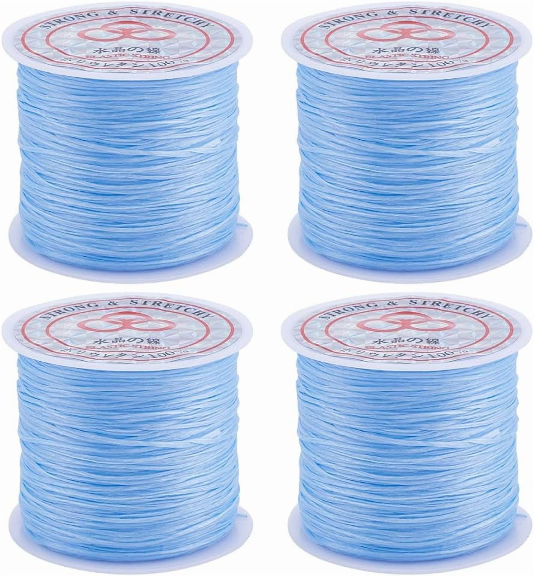 240m 4 Rolls 0.8mm Elastic Beading Thread Elastic String Stretch ...