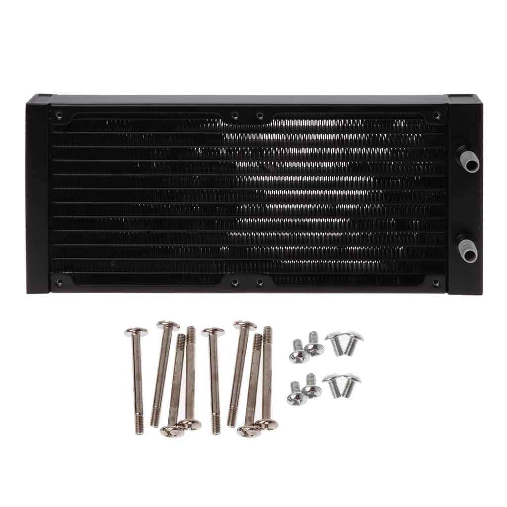 240mm 12 Tube Computer Water Cooling Radiator G1/4 Female Thread Heat ...