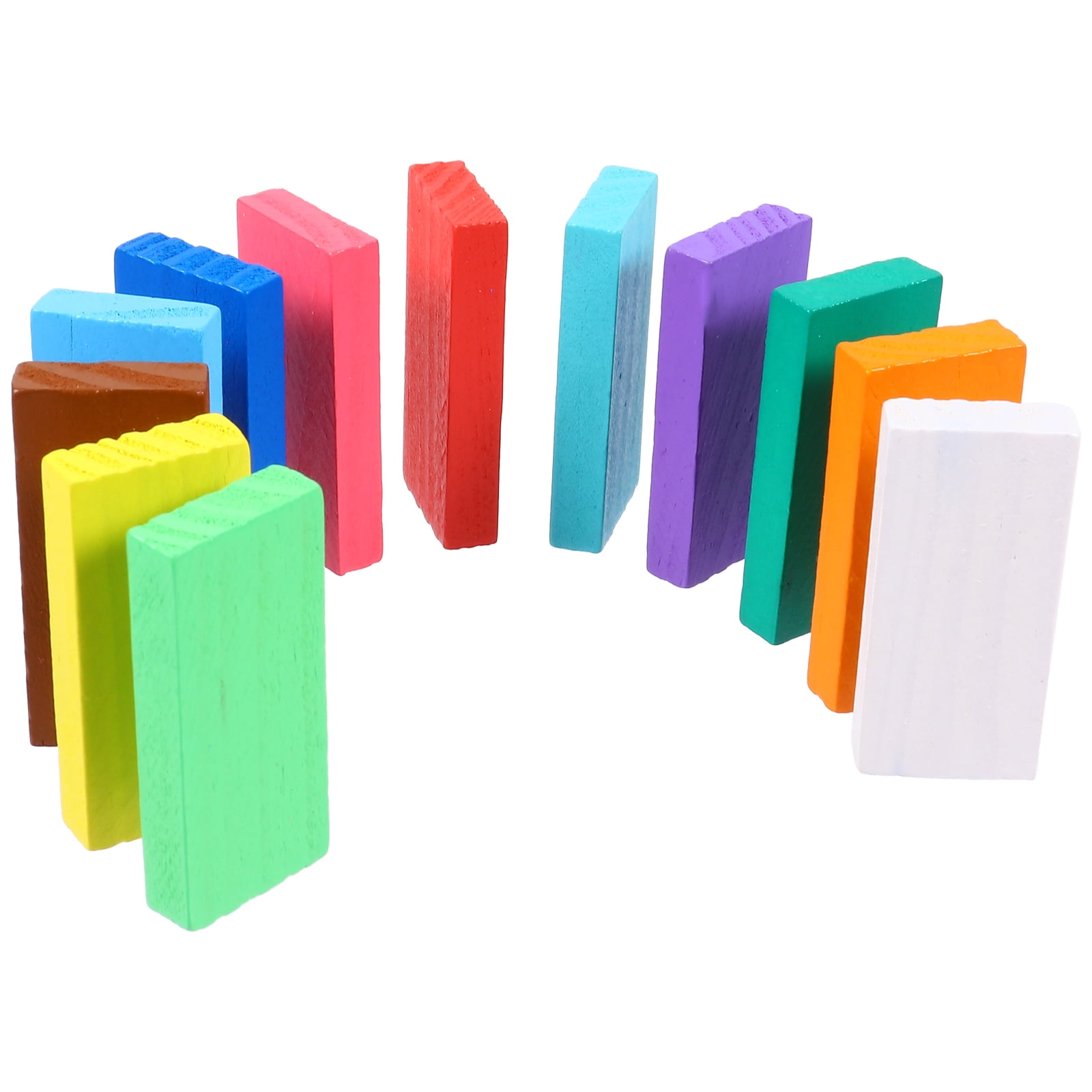 240pcs/ 2 Set Wooden Dominoes Blocks Educational Toy Bulk Building for ...
