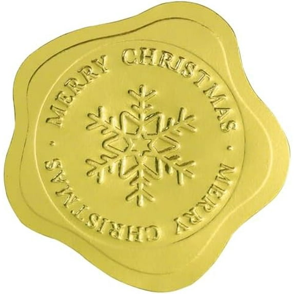 240pcs Christmas Envelope Seals Stickers Gold Foil Holiday Christmas ...