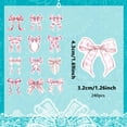 240pcs Pink Bow Confetti, Coquette Pink Bow Birthday Decorations She's ...