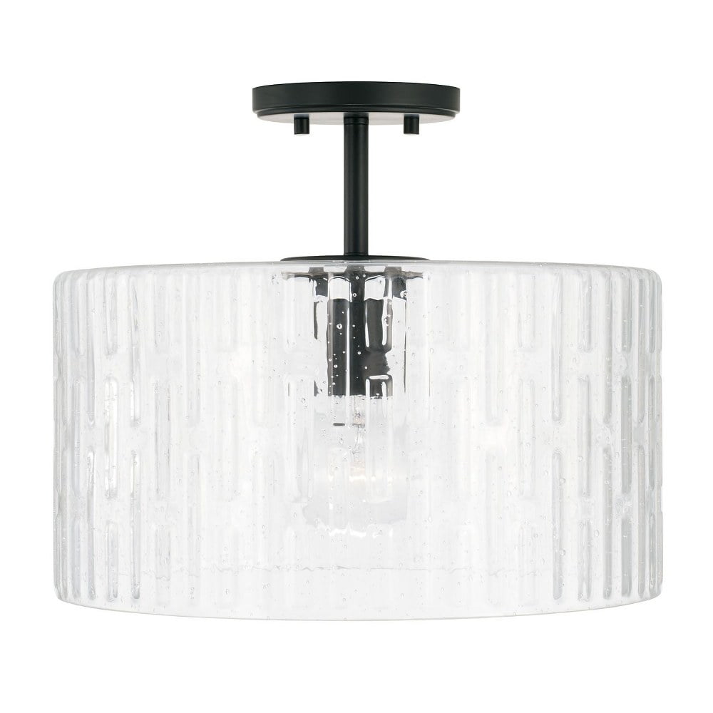 1 Light Semi-Flush Mount-Matte Black Finish Capital Lighting 241311Mb ...