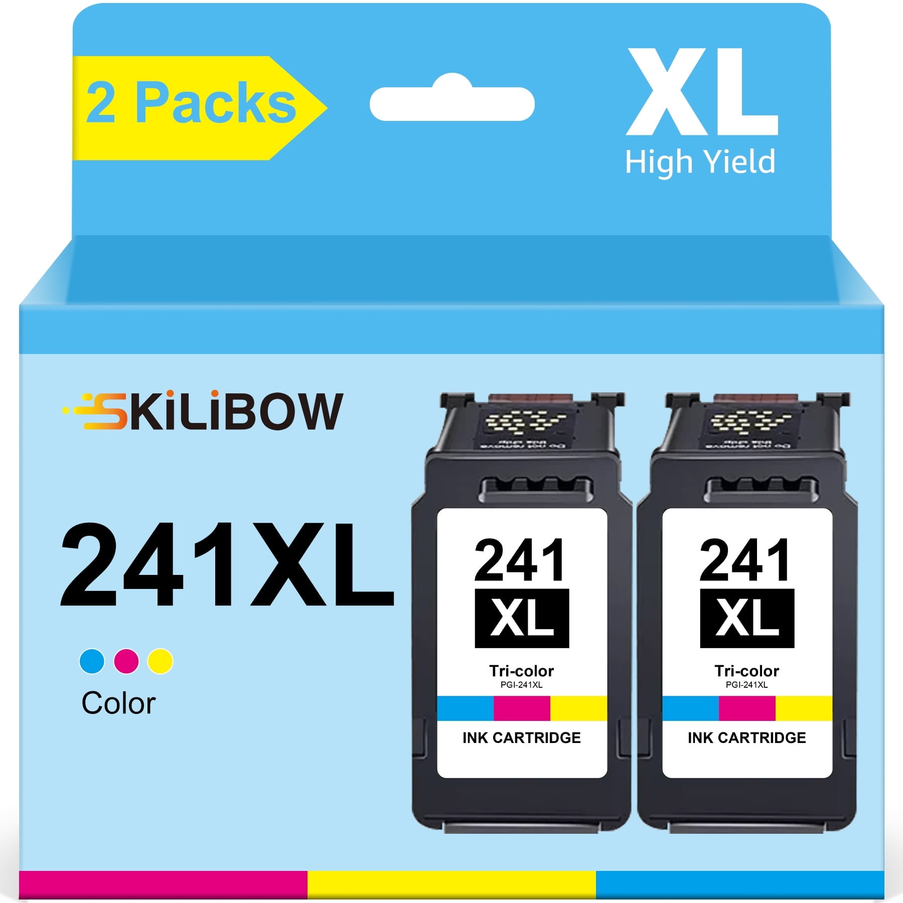 SKILIBOW 241XL Ink Cartridge for Canon PIXMA MG3620 MG3520 MX452 MX532 ...