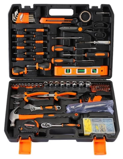 242-Piece Household Tool Set with Plastic Toolbox - Complete Hand Tool ...