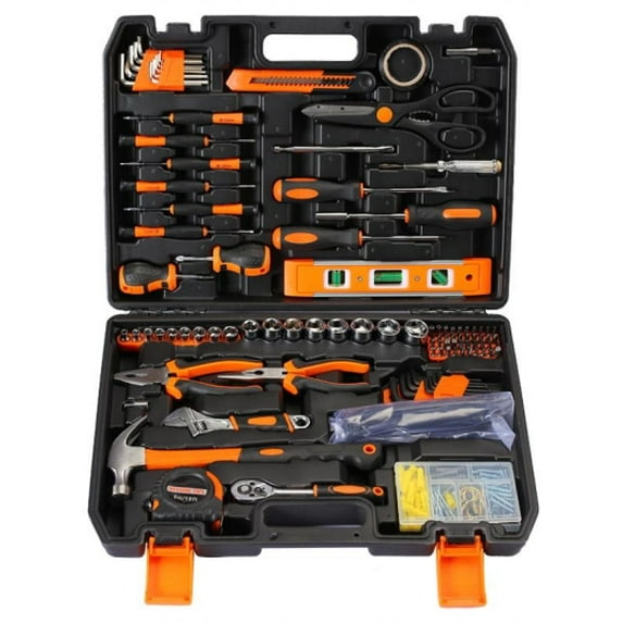 242-Piece Household Tool Set with Plastic Toolbox - Complete Hand Tool ...