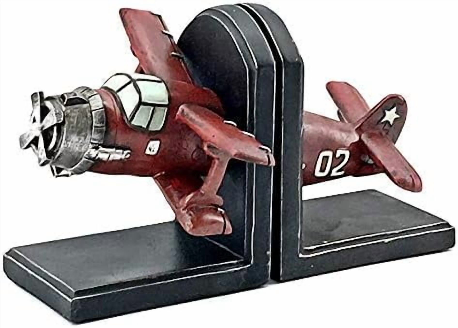 24230 Decorative Bookends Vintage Airplane Book Ends Industrial Rustic ...