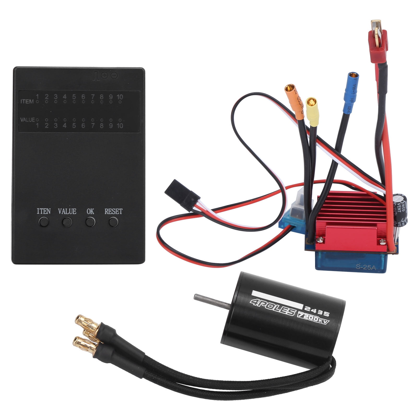 2430 7200kv Brushless Motor 25a Brushless Esc With Programming Card For 1 16 1 18 Rc Car