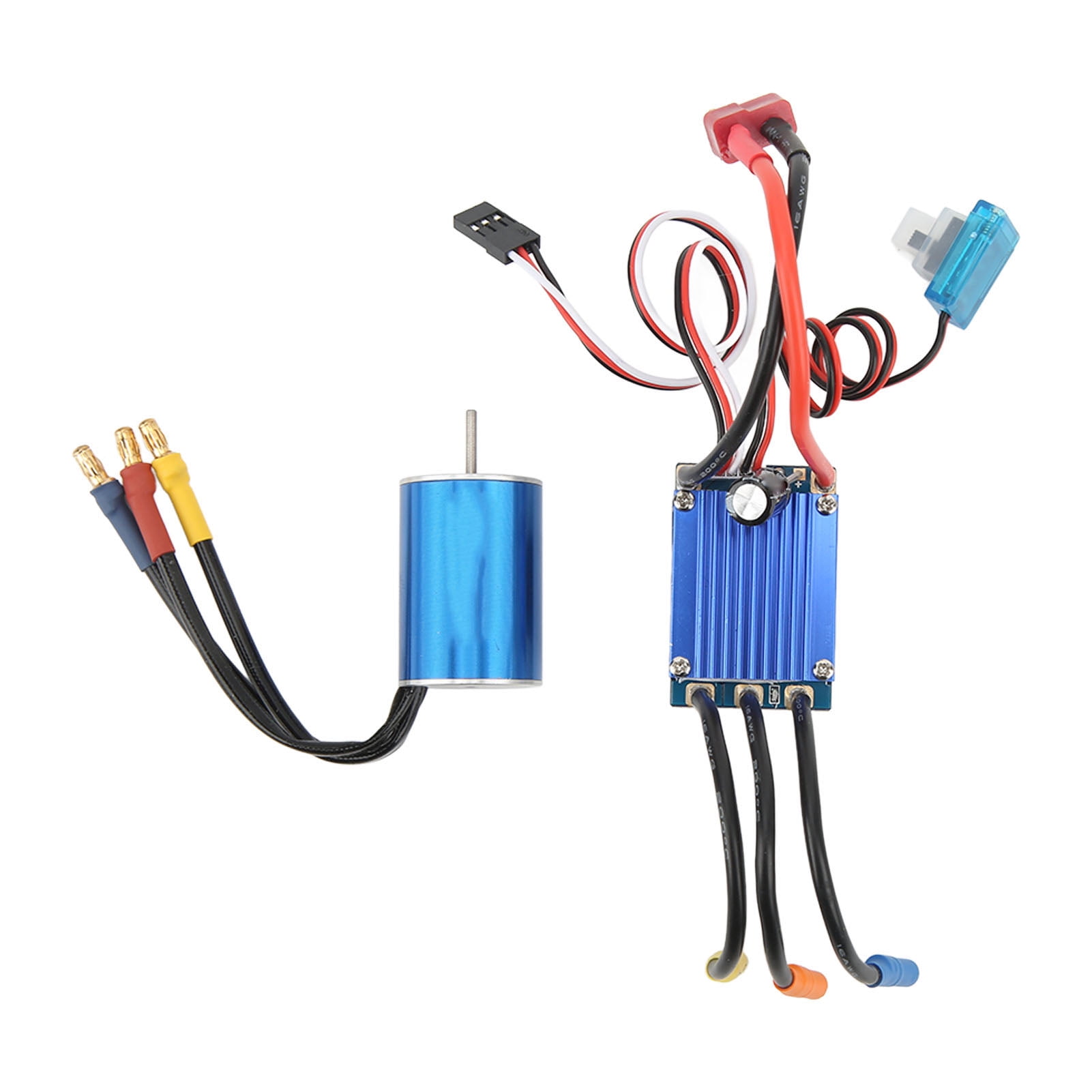 2435 4500KV Brushless Motor and 25A ESC Upgrade Combo for 1/16 1/18 Scale RC Cars - Walmart.com