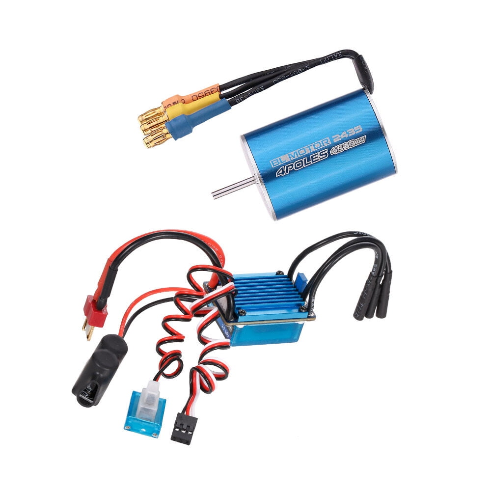 2435 4800KV 4P Sensorless Brushless Motor with 25A Brushless ESC（Electric Speed Controller）for 1 ...