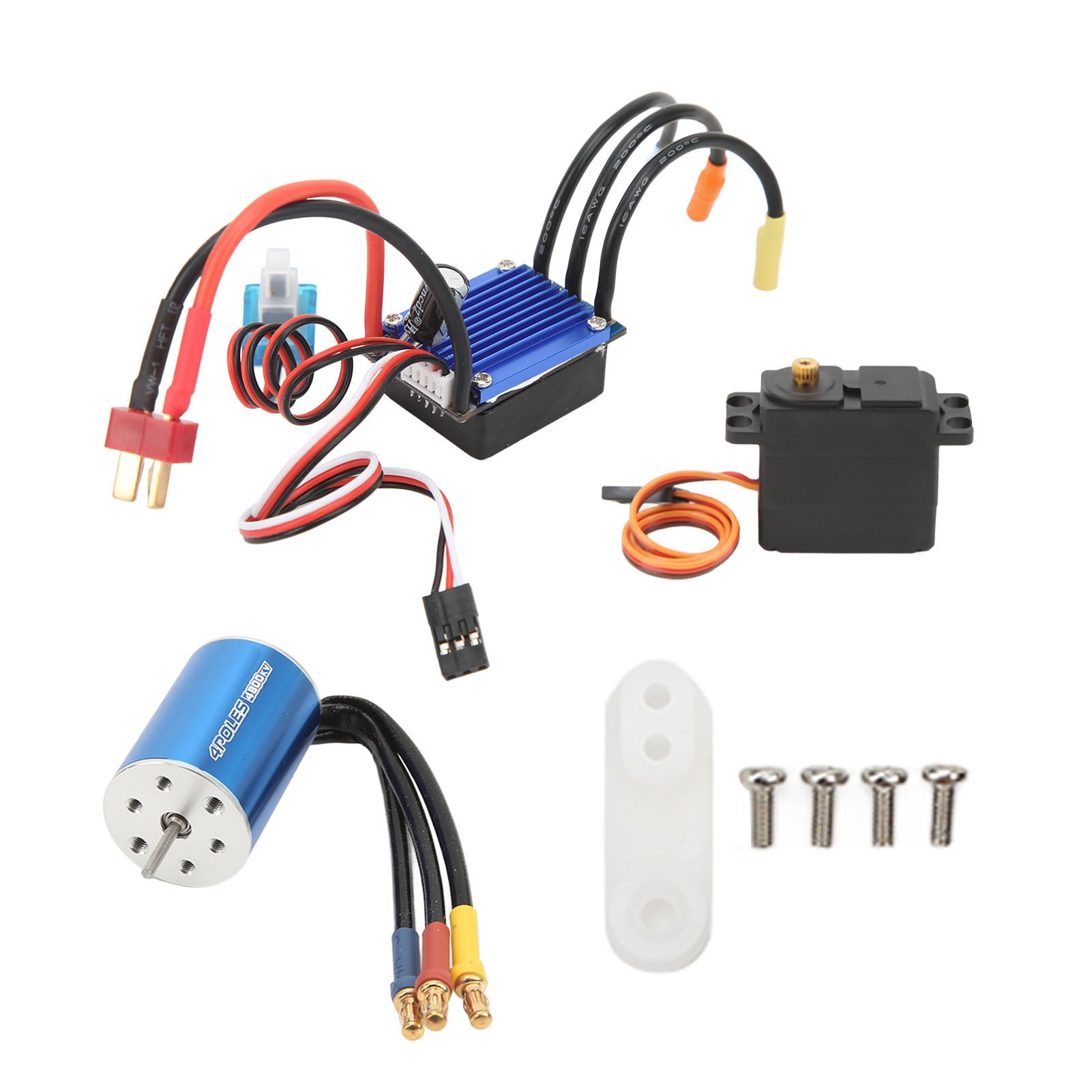 2435 4800KV Brushless Motor 25A ESC 2.2kg Servo RC Brushless Motor for ...