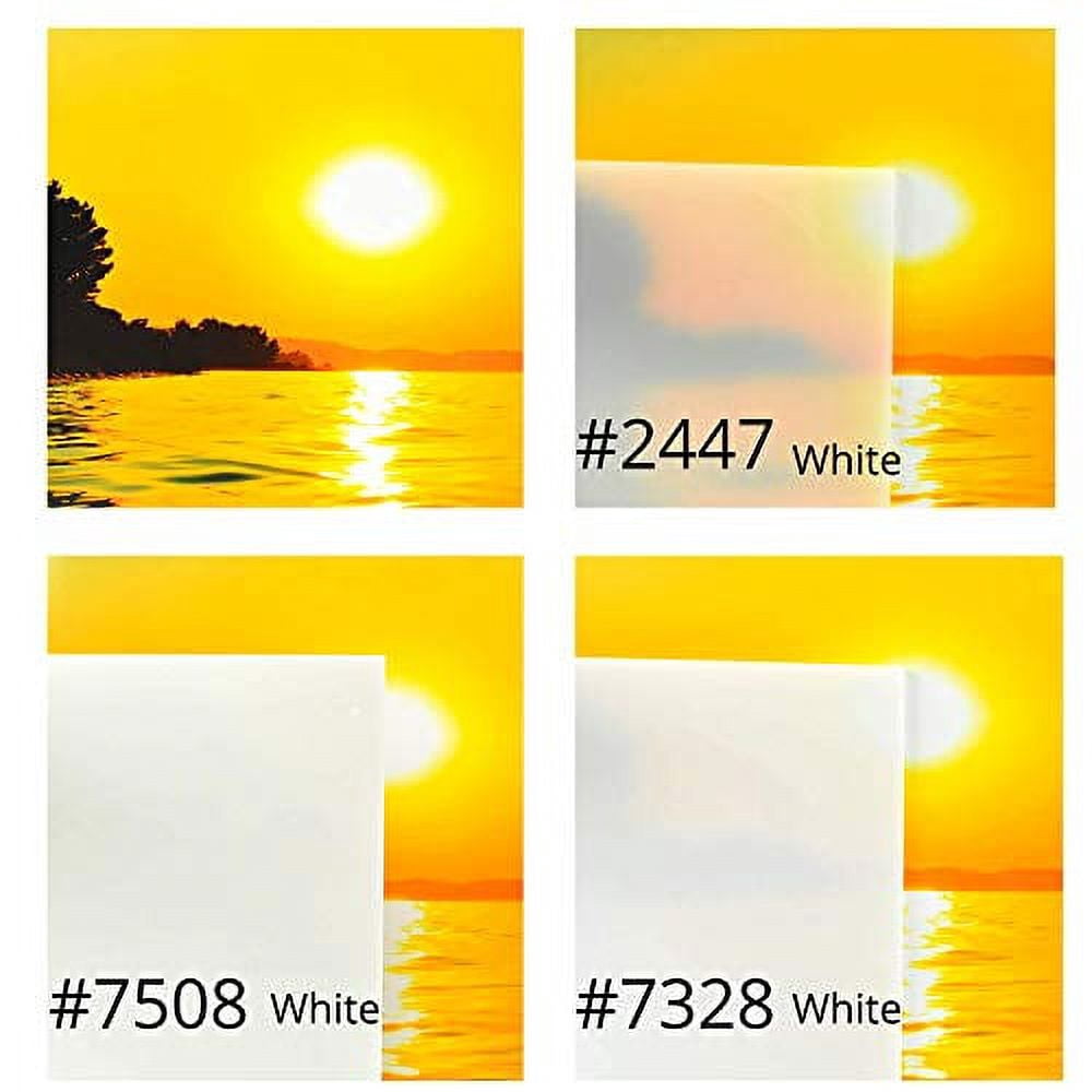 2447 White Translucent Colored Acrylic Plexiglass Sheet, Choose Size ...