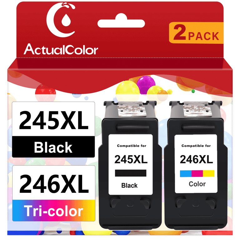 245XL 246XL Ink Cartridges for Canon Ink 245 and 246 for Canon PIXMA MG2522 TS3122 MG2522 TR4520 TR4522 MX492 MX490 TS3322 MG2520 Black Tri Color