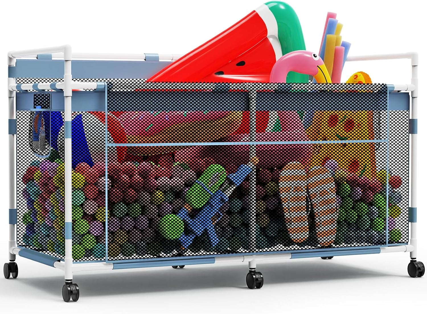 245 Gallon Extra Large Pool Storage Bin, Mesh Pool Float Storage with ...