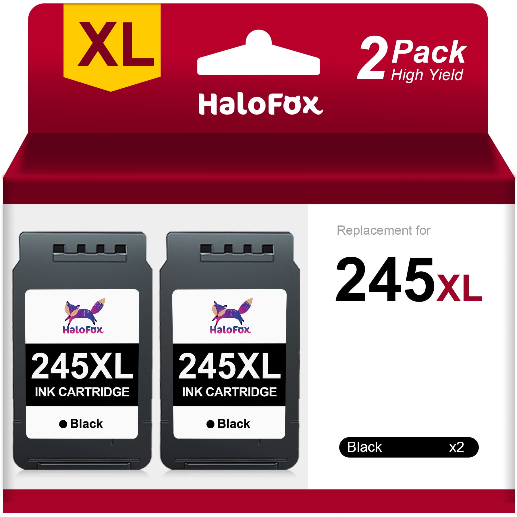 2-Pack 245XL Ink Cartridge for Canon Pixma TS3122, MG2522, MX492 ...