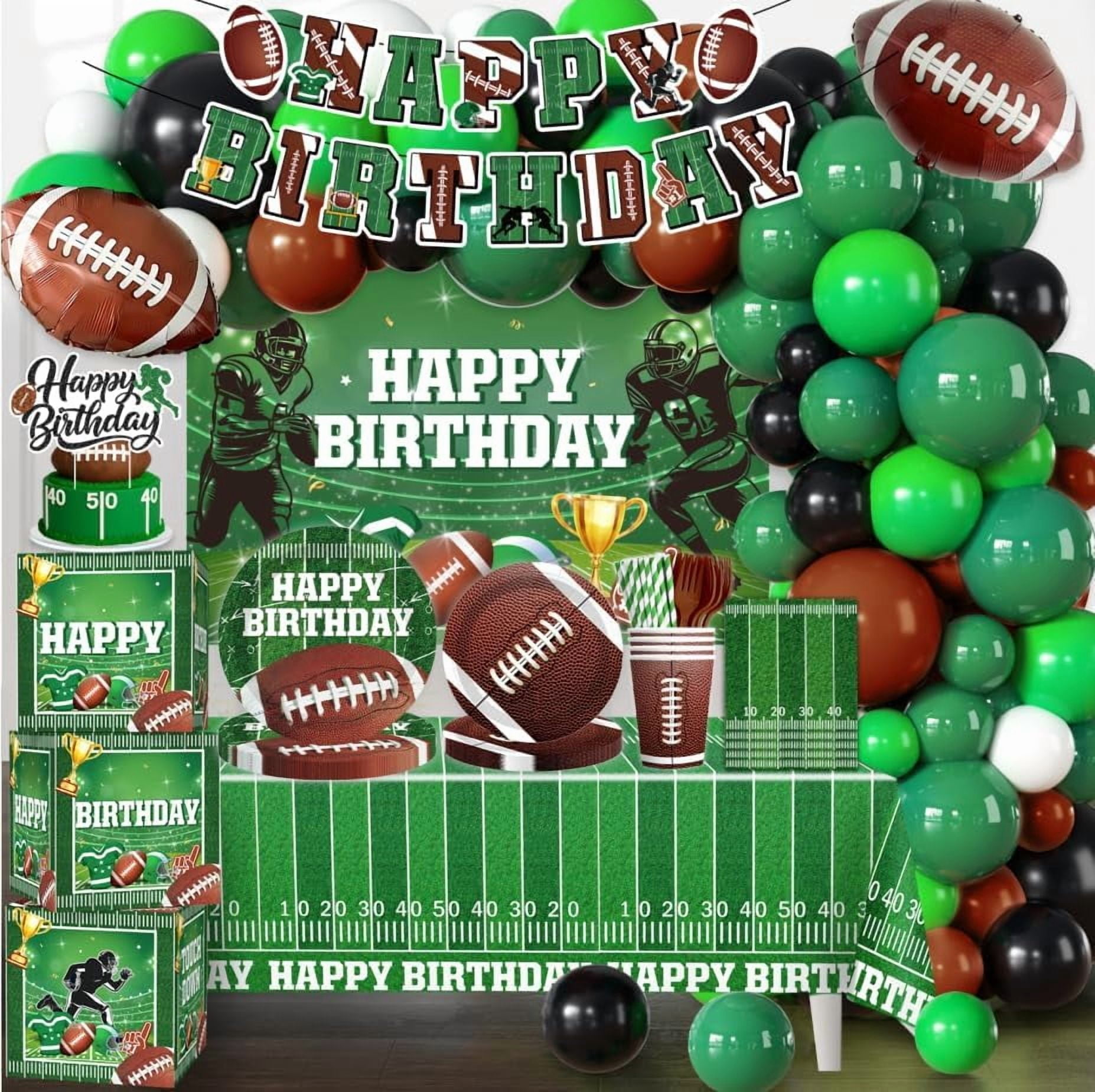 245 Pcs Football Birthday Party Decorations Football Birthday Banner ...