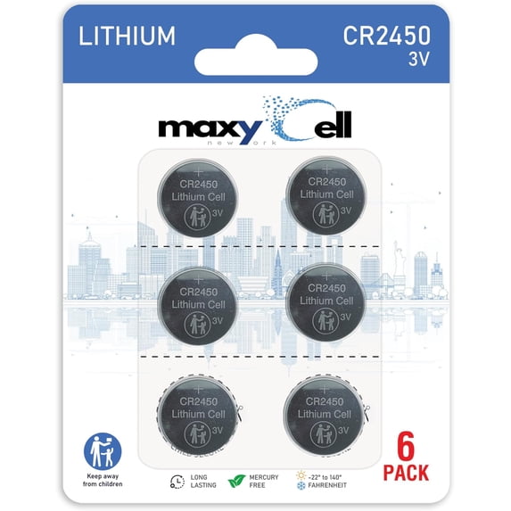 2450 CR2450 Lithium Coin Cell Battery 3V High-Capacity Long-Lasting ...