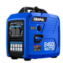GEWNA Portable Inverter Generator 2450W Peak, Gas Powered, 1.6 Gallon ...