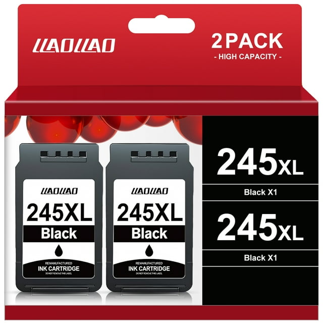 Canon 245XL Black Ink Cartridge, 2-Pack, High Page Yield, Compatible ...