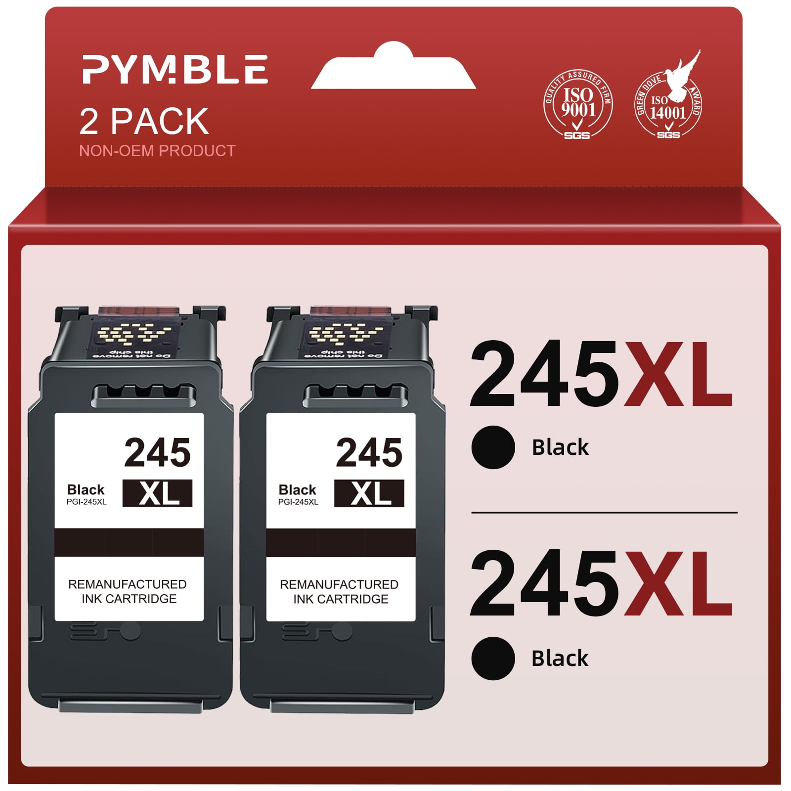 P Y M B L E 245XL Ink Cartridges for Canon PIXMA Series (2-Black ...