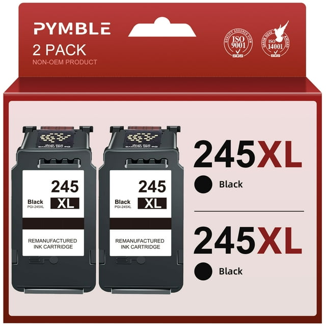 P Y M B L E 245XL Ink Cartridges for Canon PIXMA Series (2-Black ...