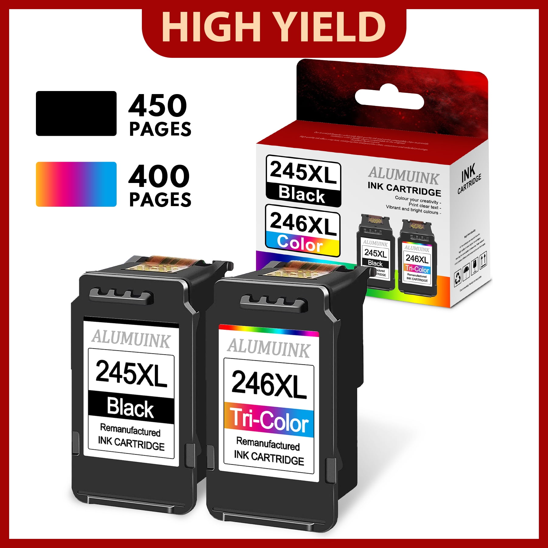 245XL 246XL Ink Cartridge High Yield - Replacement for Canon 245 PIXMA ...