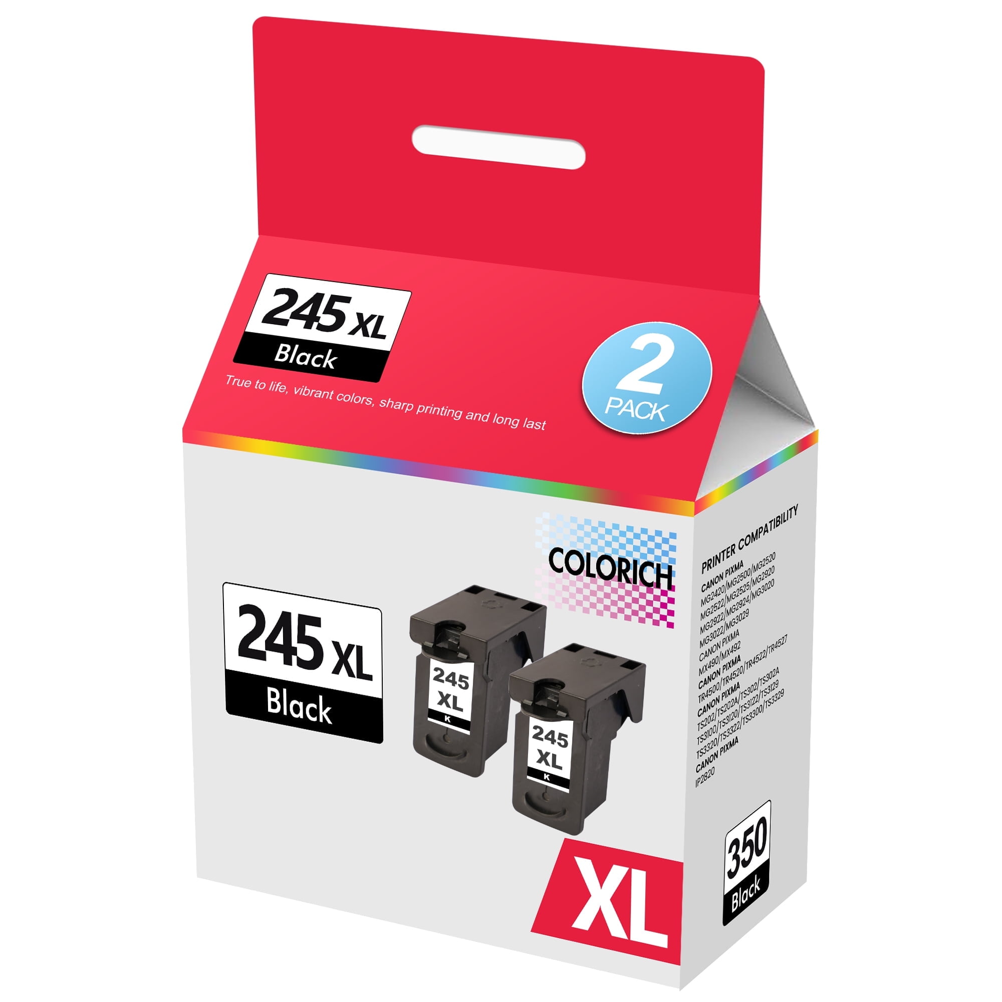 245XL Black Ink Cartridge for Canon 245 Ink for Canon Ink 245 MX492 ...