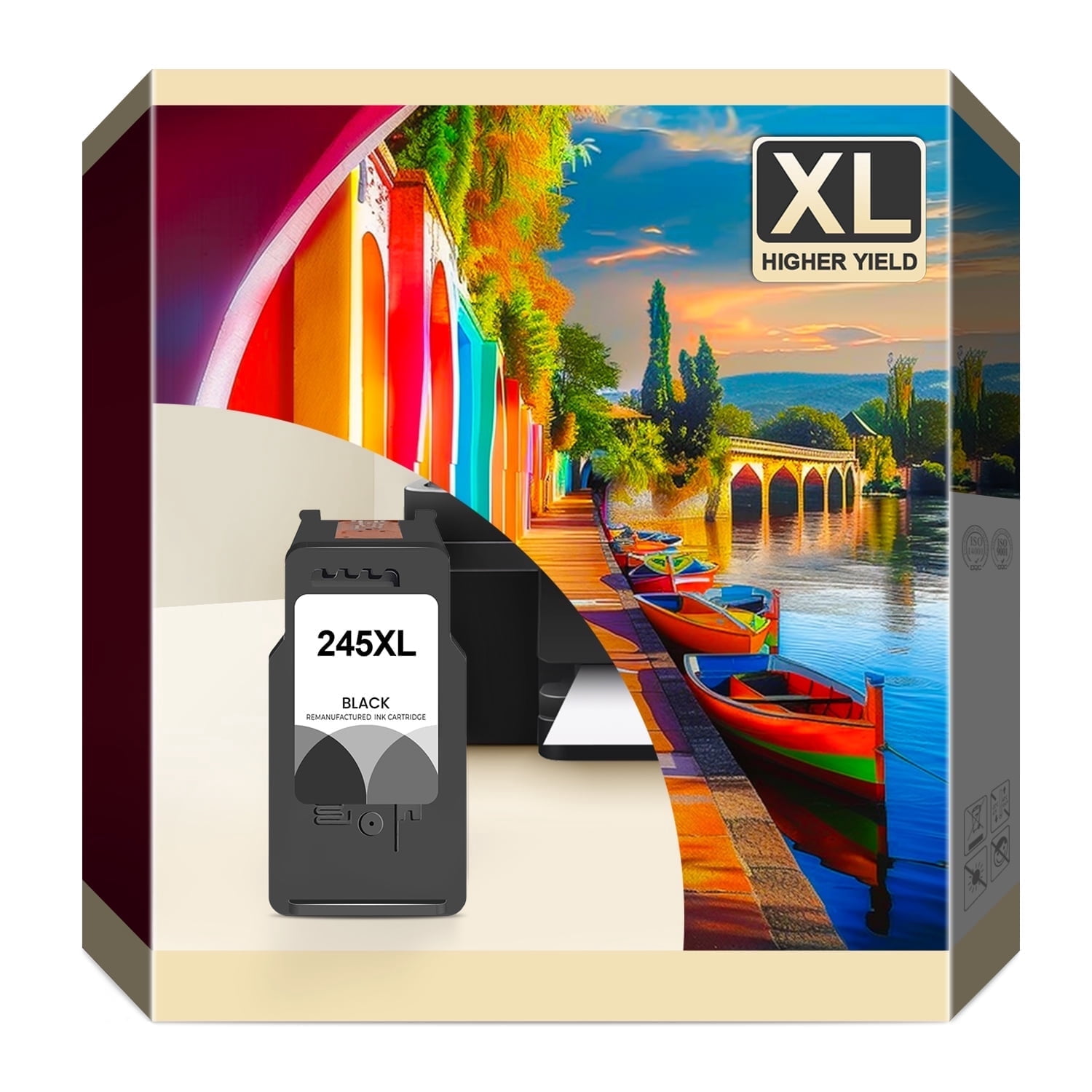 Printer 245 Ink for 245XL Black Ink Cartridge Replacement for Canon Ink ...