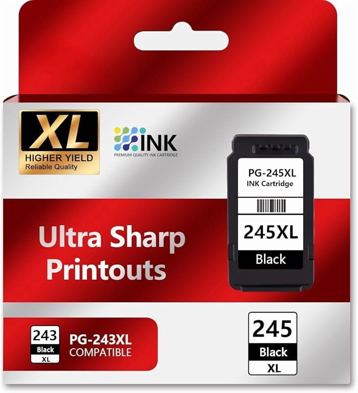 245XL Ink Cartridge Compatible for Canon 245XL Black Ink PG-243 PG-245 ...