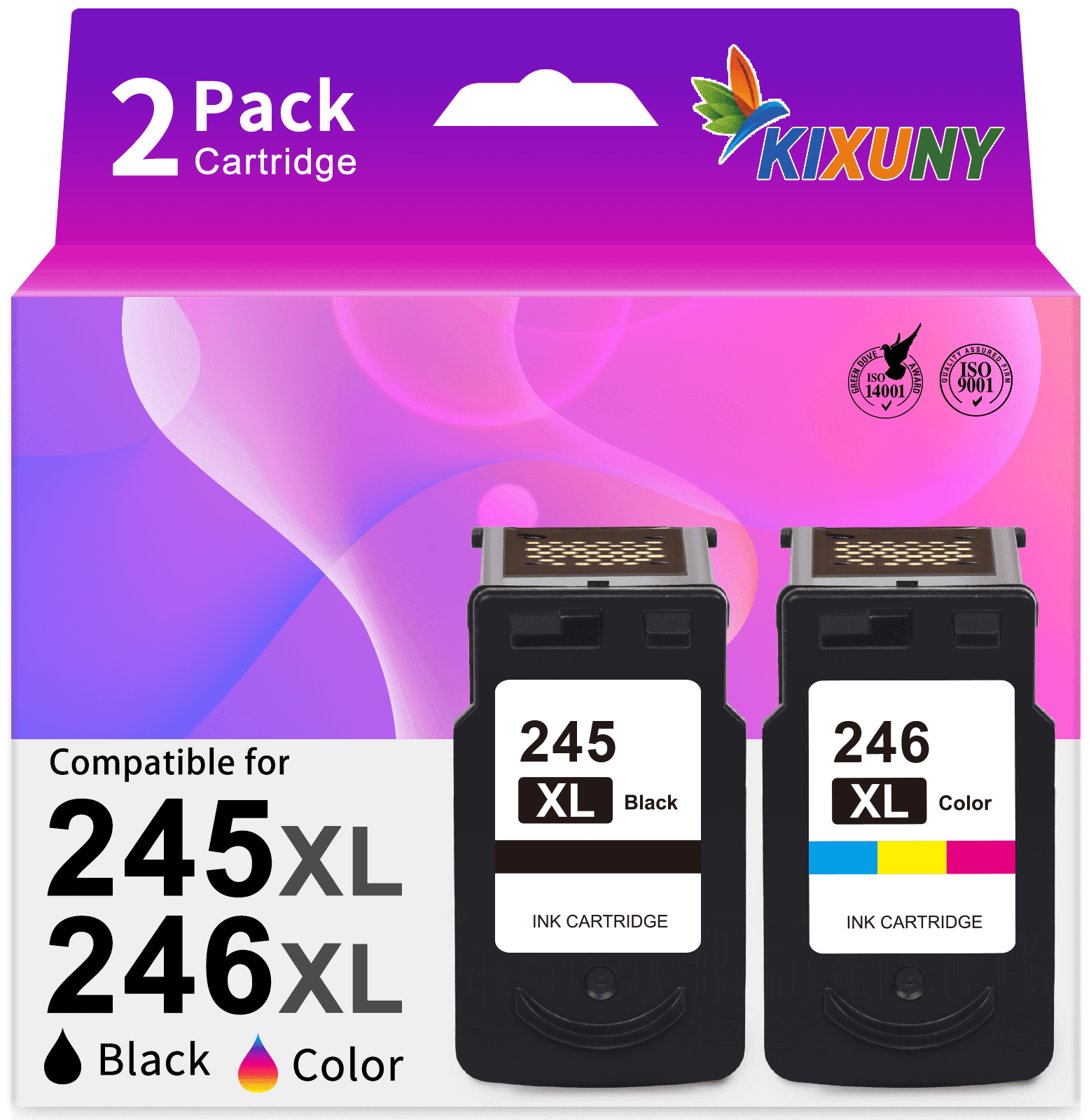 245XL 246XL Ink Cartridges for Canon Ink 245 and 246 XL for Canon Pixma MG2522 MX490 TS3322 ...
