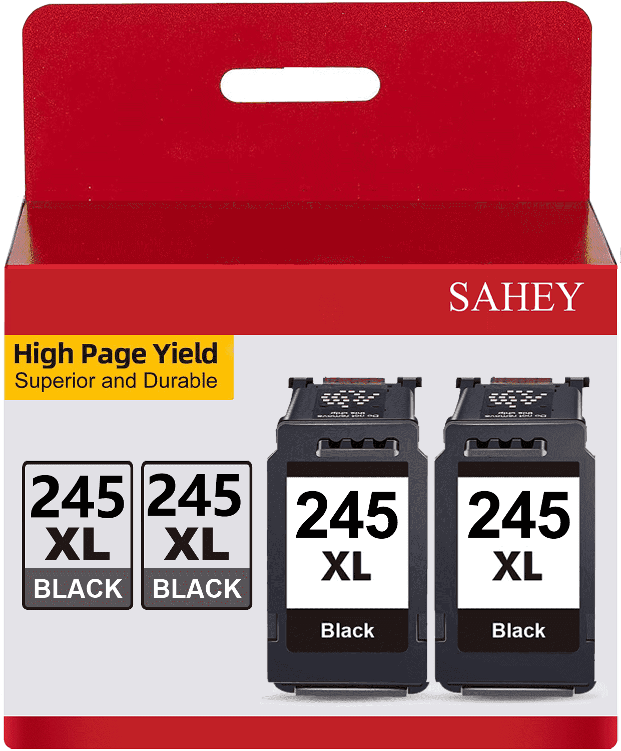 SAHEY 2Black 245XL Ink Cartridge for Canon PG-245, Fits MG2522 MX490 ...