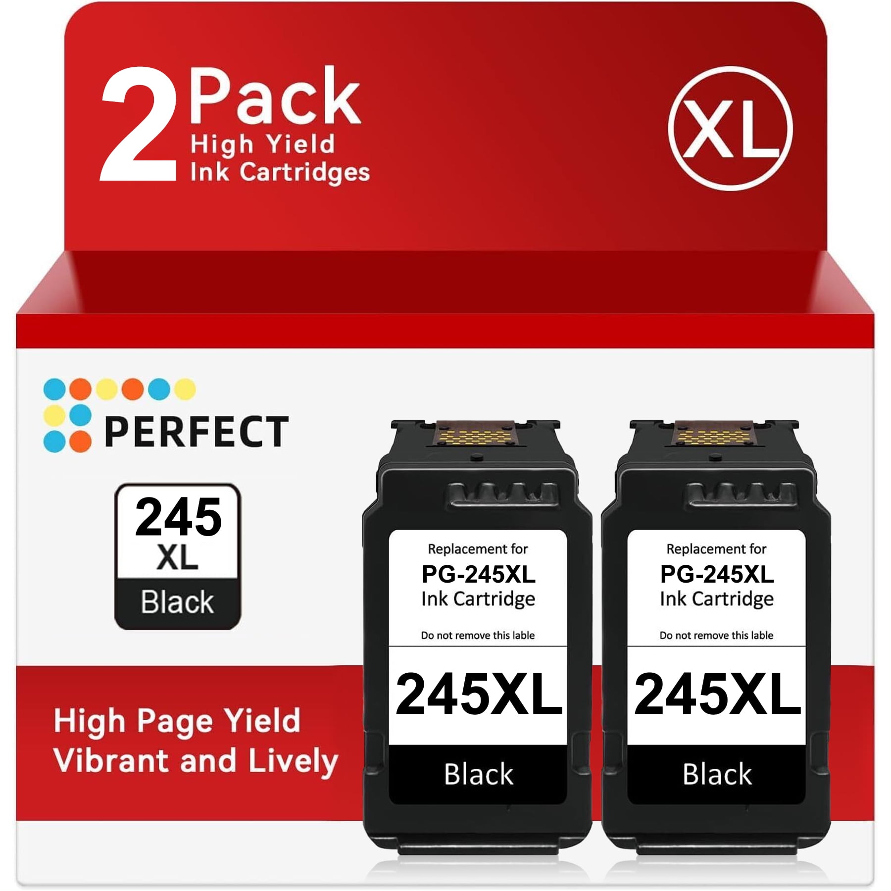 Canon 245XL Black Ink Cartridge Replacement for Pixma Series (2 Pack ...