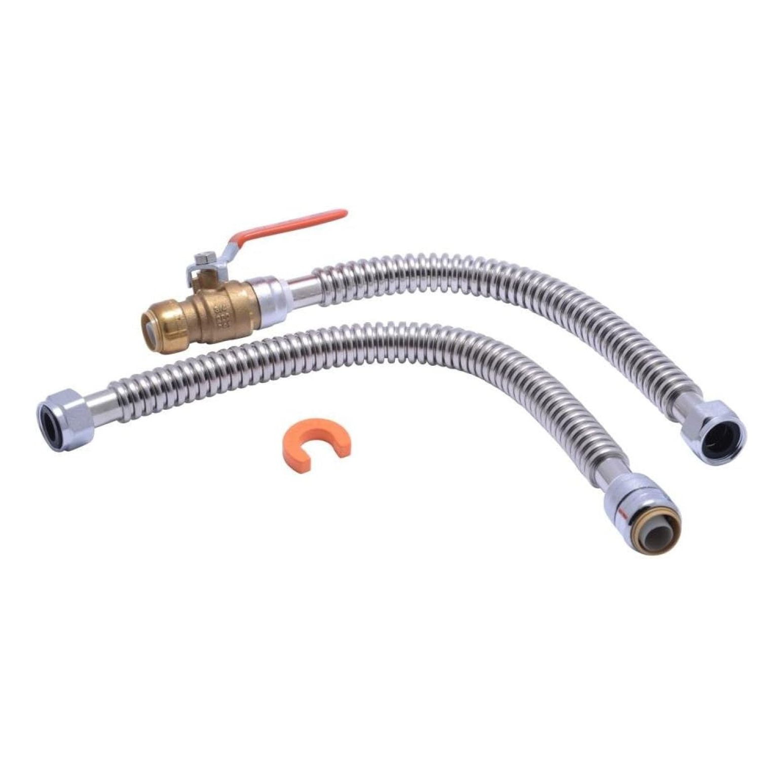 24680 3/4 x 3/4 Inch FIP Push to Connect Water Heater Connection Kit ...