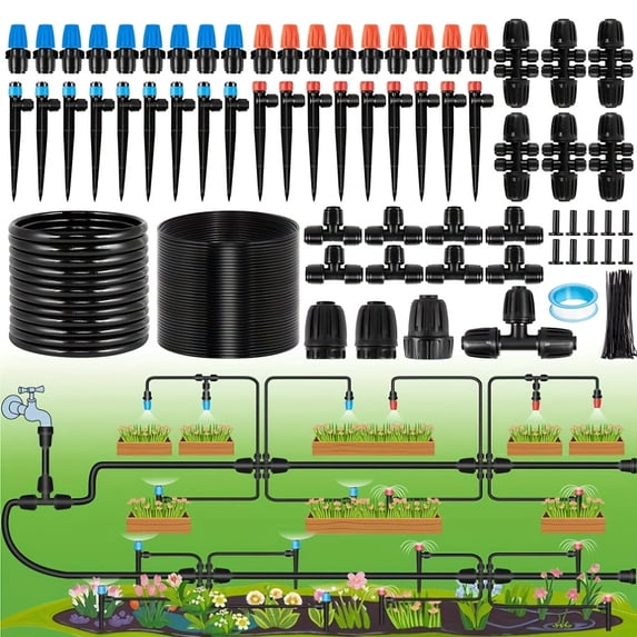 246FT Automatic Drip Irrigation Kit, Effortless Plant Watering System ...