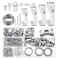 246Pcs Metal Picture Hanging Hook Kits Heavy Duty Picture Frames Hook ...