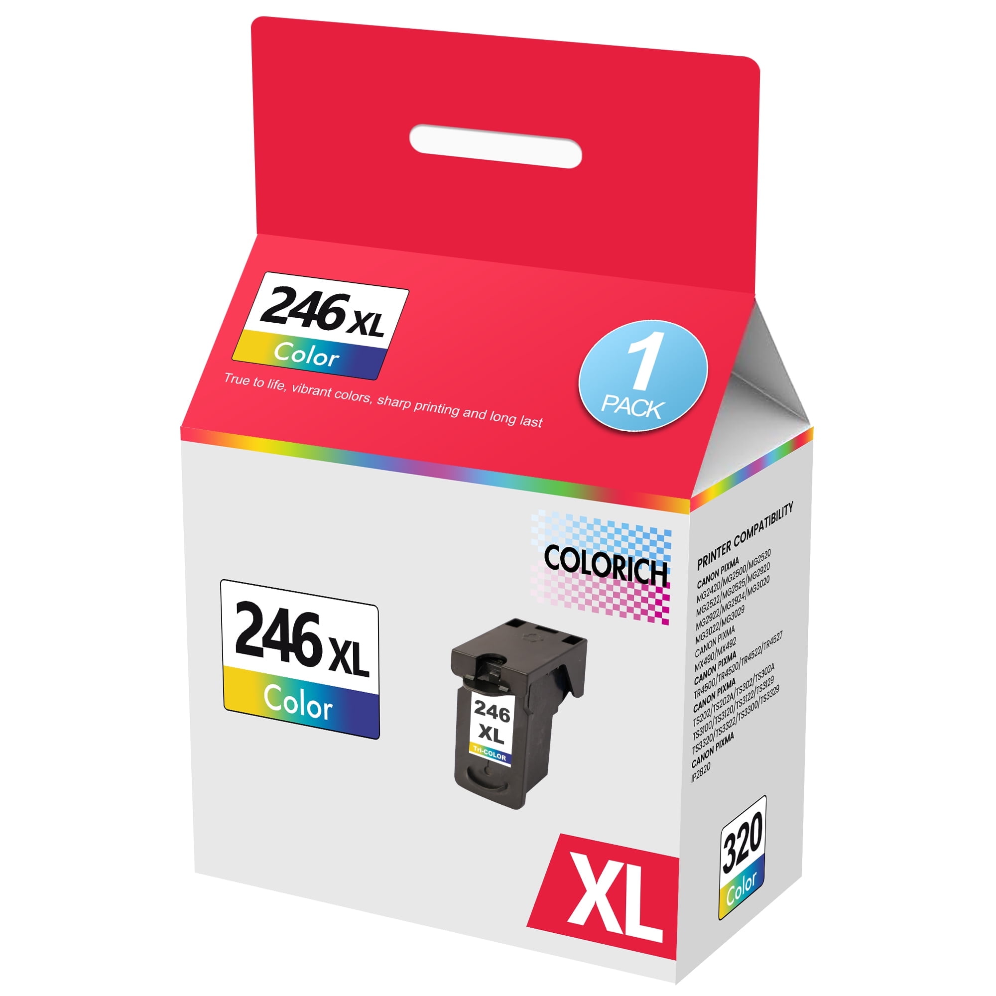 246XL Color Ink Cartridge for Canon 246 Ink for Canon Ink 246 MX492 ...